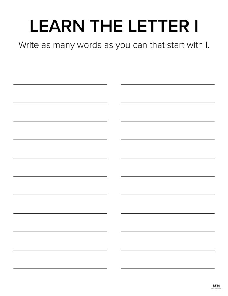 Letter I Worksheets - 50 FREE Printables | Printabulls