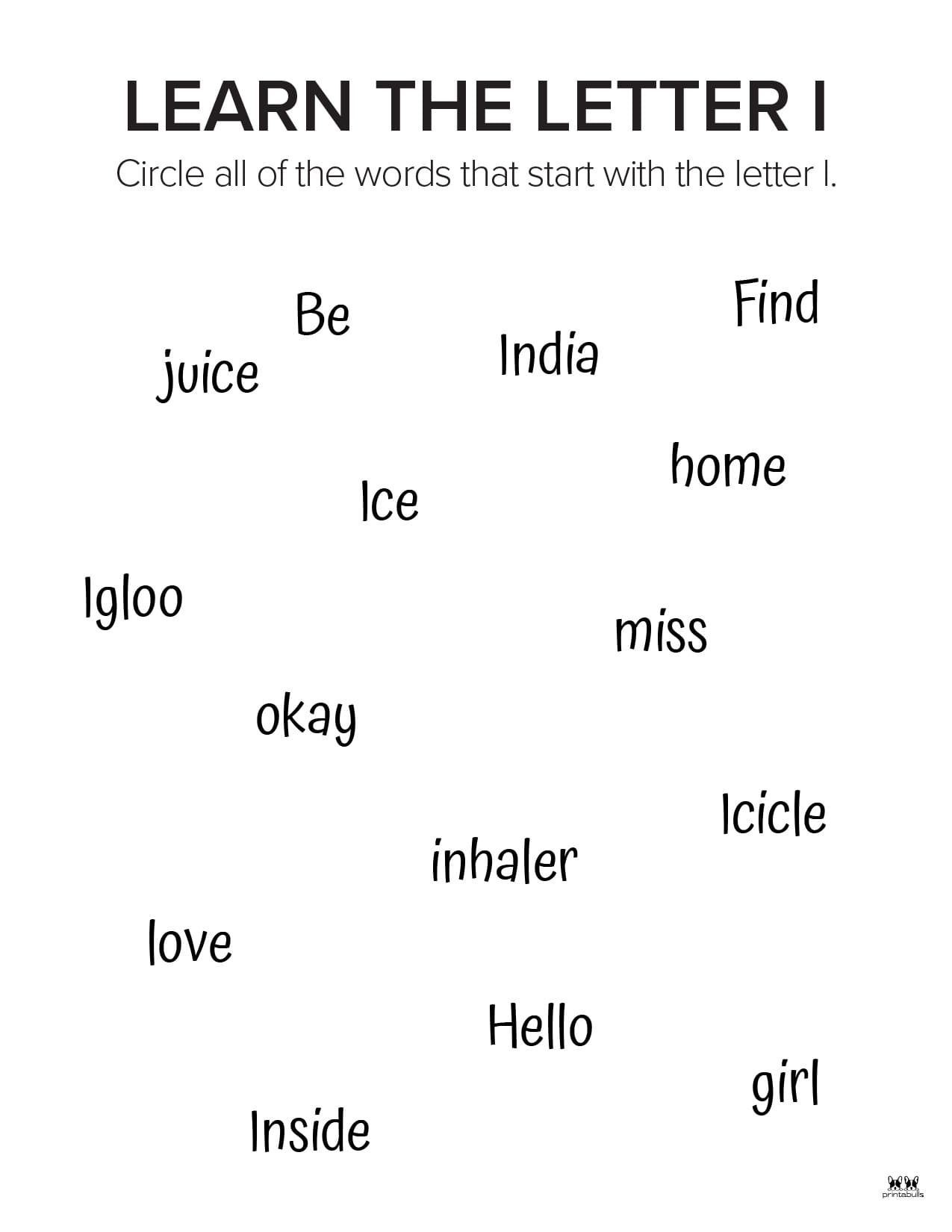 Letter I Worksheets - 50 FREE Printables | Printabulls