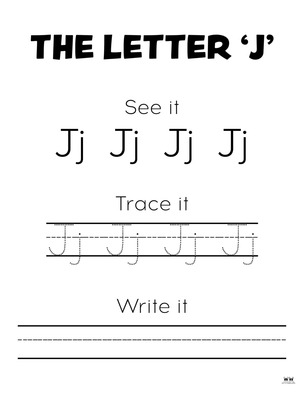 Letter J Worksheets - 50 FREE Printables | Printabulls