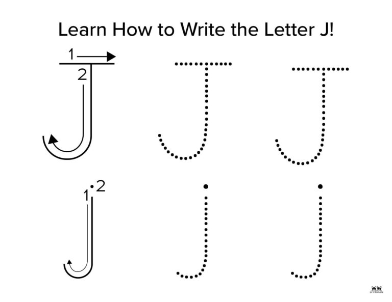 Letter J Worksheets - 50 FREE Printables | Printabulls