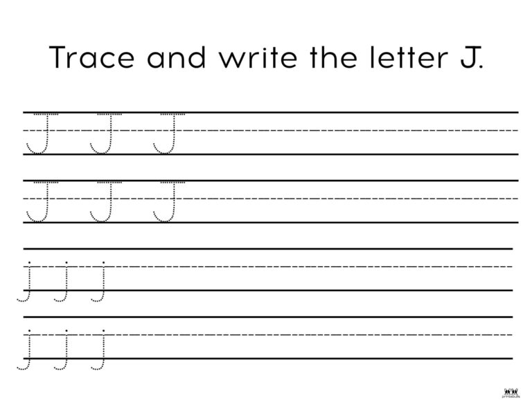 Letter J Worksheets - 50 FREE Printables | Printabulls
