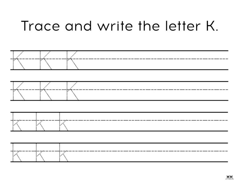 Letter K Worksheets - 50 FREE Printables | Printabulls