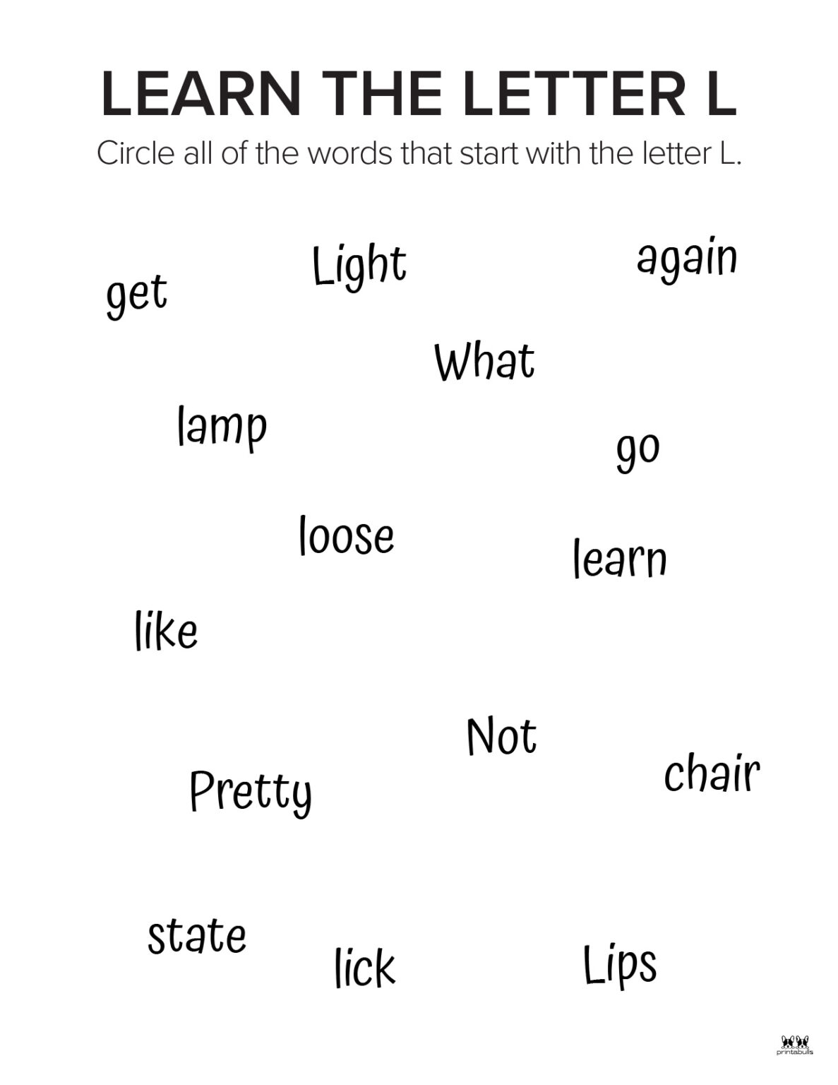 Letter L Worksheets - 50 FREE Printables | Printabulls