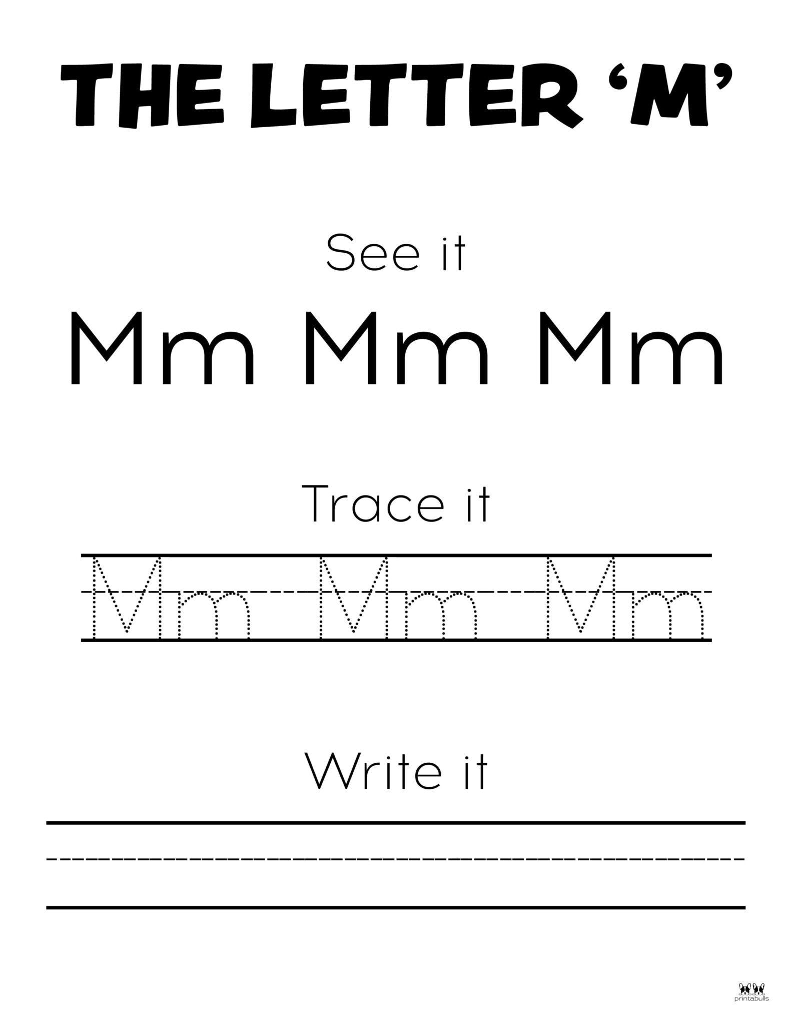 Letter M Worksheets - 50 FREE Printables | Printabulls