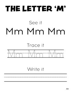 Letter M Worksheets - 50 FREE Printables | Printabulls