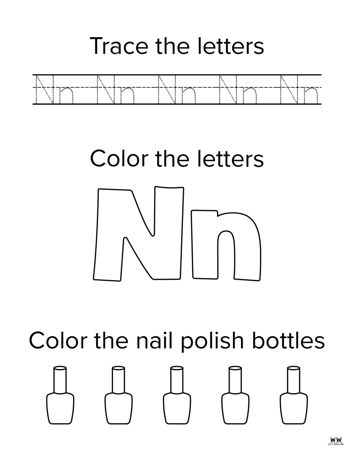 Letter N Worksheets - 50 FREE Printables | Printabulls