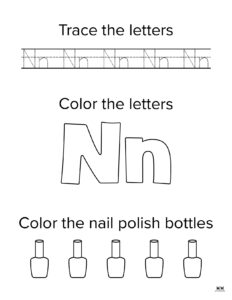 Letter N Worksheets - 50 FREE Printables | Printabulls