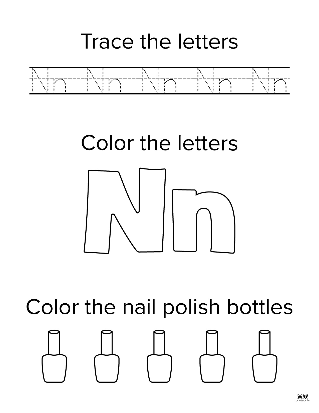 Letter N Worksheets - 50 FREE Printables | Printabulls