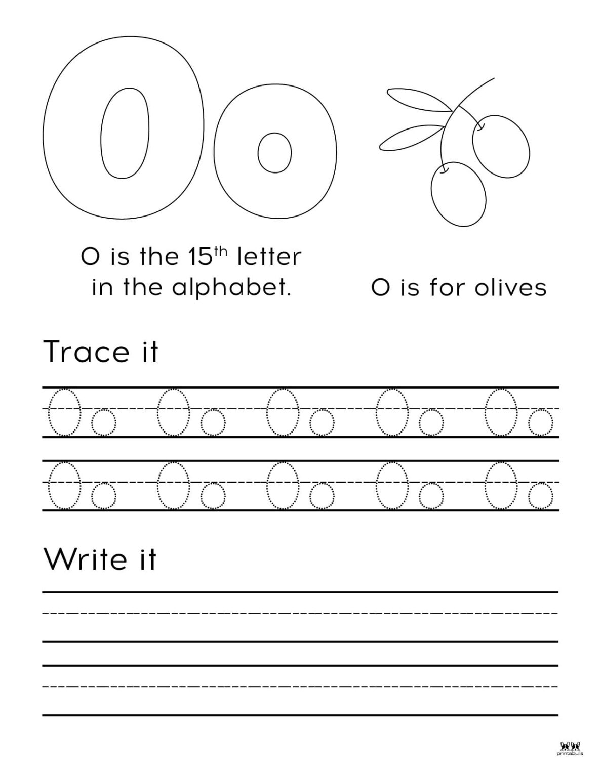 Letter O Worksheets - 50 FREE Printables | Printabulls