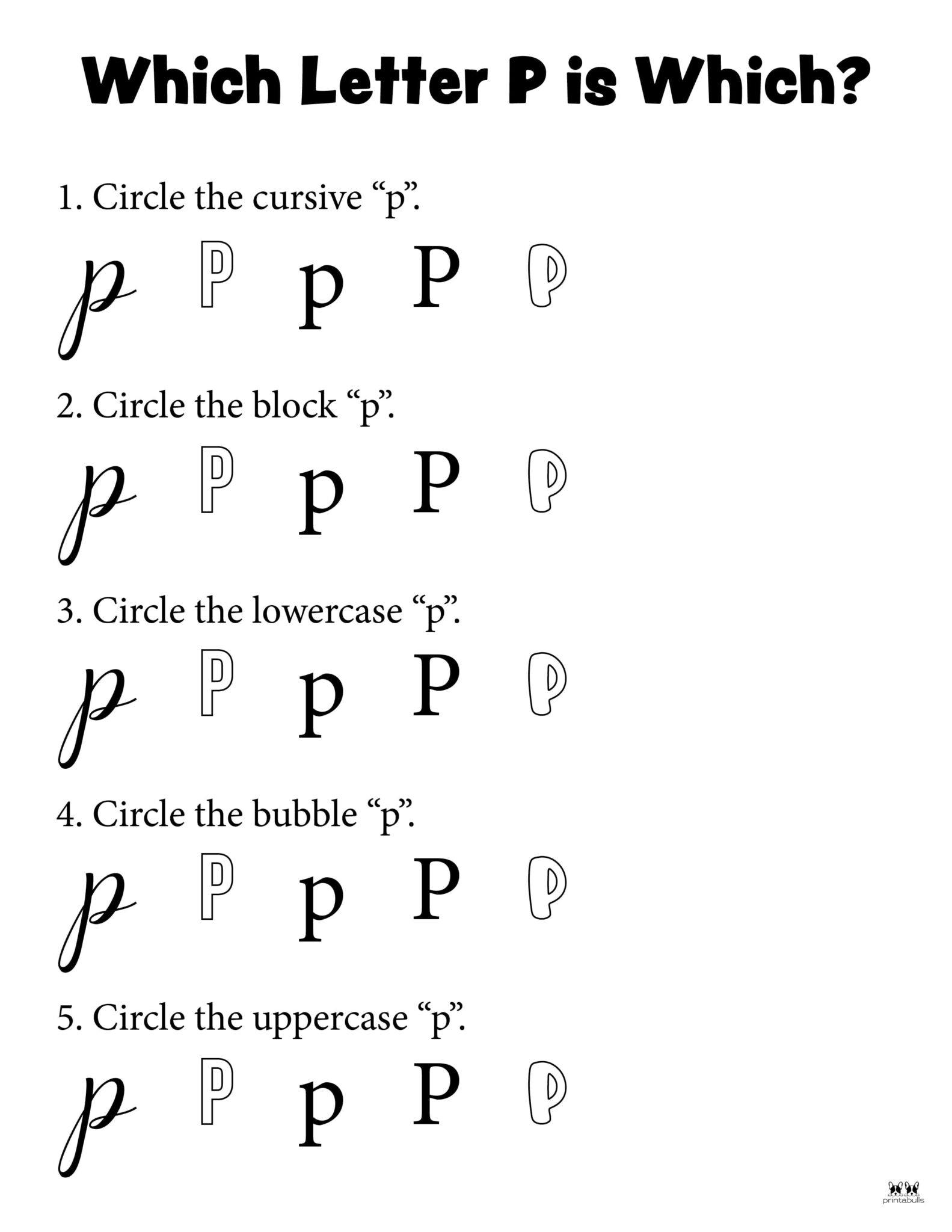 Letter P Worksheets - 50 FREE Printables | Printabulls