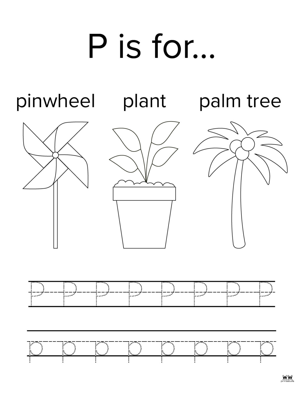Letter P Worksheets - 50 FREE Printables | Printabulls