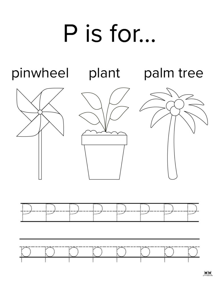 Letter P Worksheets - 50 FREE Printables | Printabulls