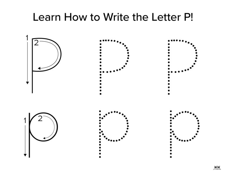 Letter P Worksheets - 50 FREE Printables | Printabulls