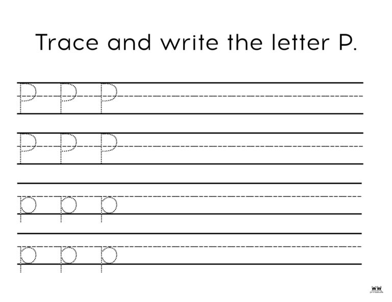 Letter P Worksheets - 50 FREE Printables | Printabulls