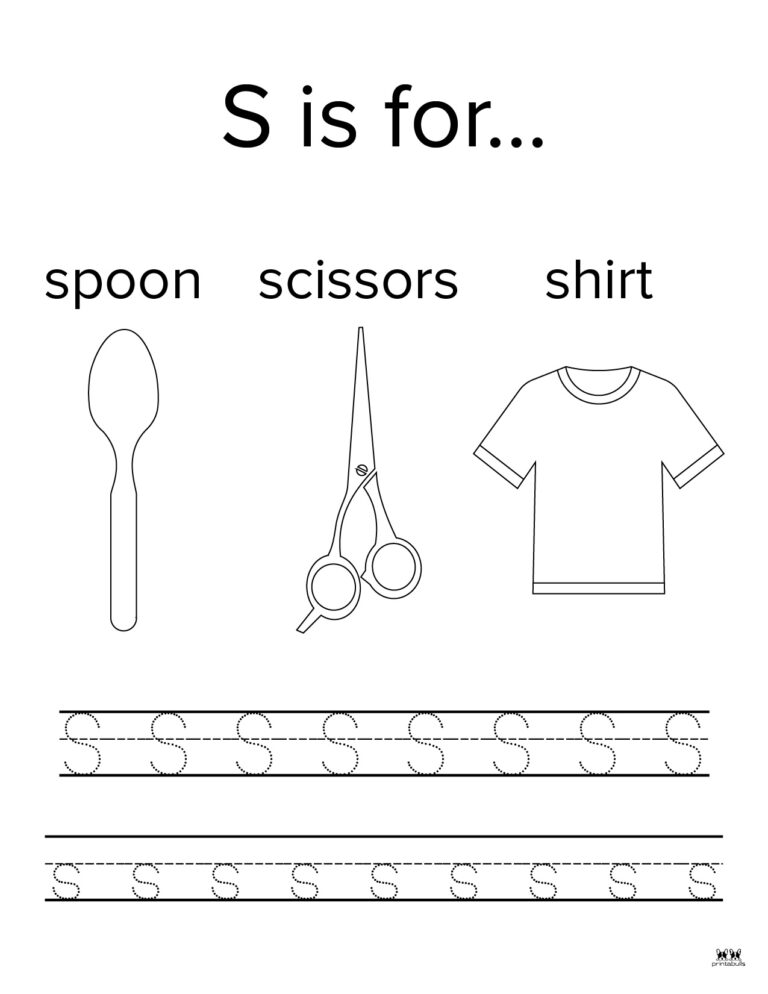 Letter S Worksheets - 50 FREE Printables | Printabulls
