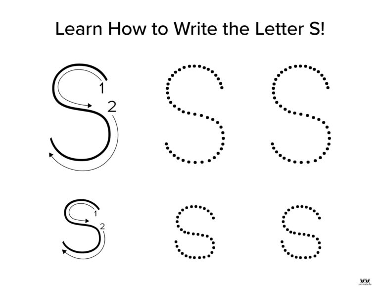 Letter S Worksheets - 50 FREE Printables | Printabulls