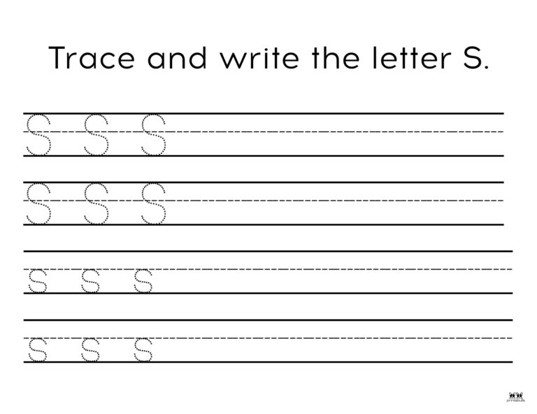 Letter S Worksheets - 50 FREE Printables | Printabulls