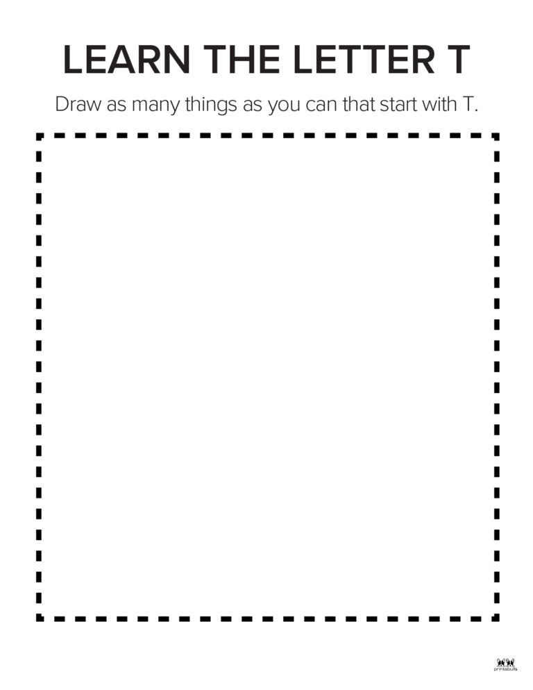Letter T Worksheets - 50 FREE Printables | Printabulls