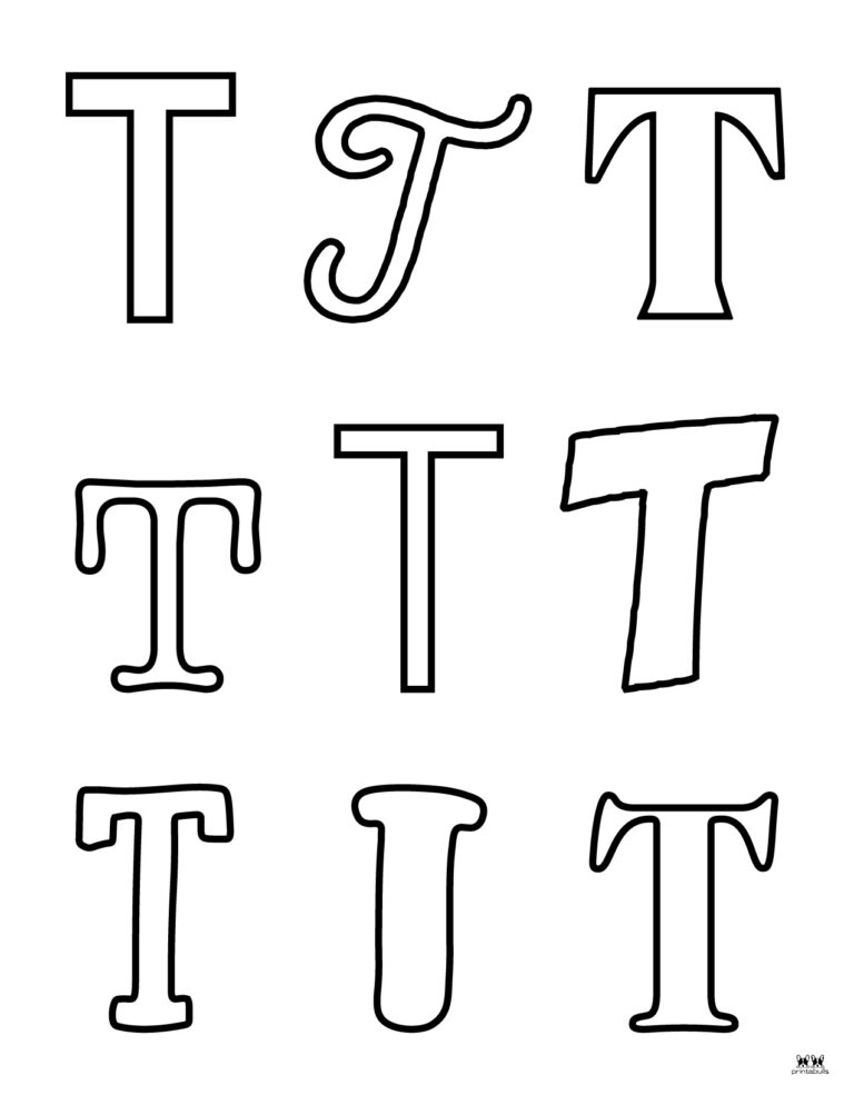 Letter T Worksheets - 50 FREE Printables | Printabulls