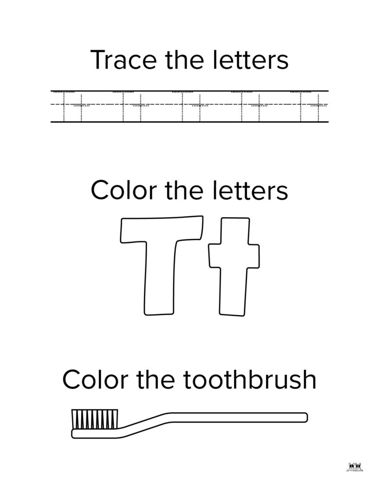 Letter T Worksheets - 50 FREE Printables | Printabulls