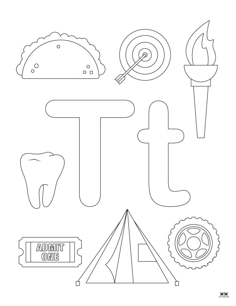 Letter T Worksheets - 50 FREE Printables | Printabulls