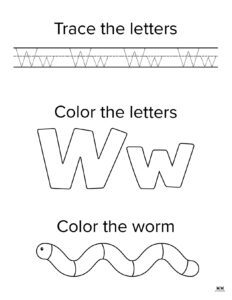 Letter W Worksheets - 50 FREE Printables | Printabulls