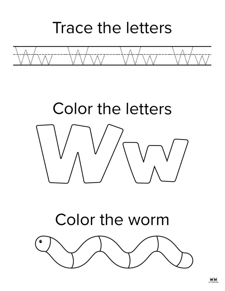 Letter W Worksheets - 50 FREE Printables | Printabulls