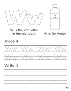 Letter W Worksheets - 50 FREE Printables | Printabulls