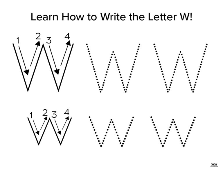 Letter W Worksheets - 50 FREE Printables | Printabulls
