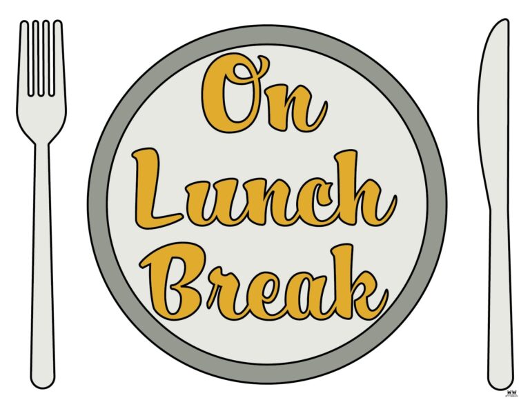Out To Lunch Signs - 15 FREE Signs | Printabulls
