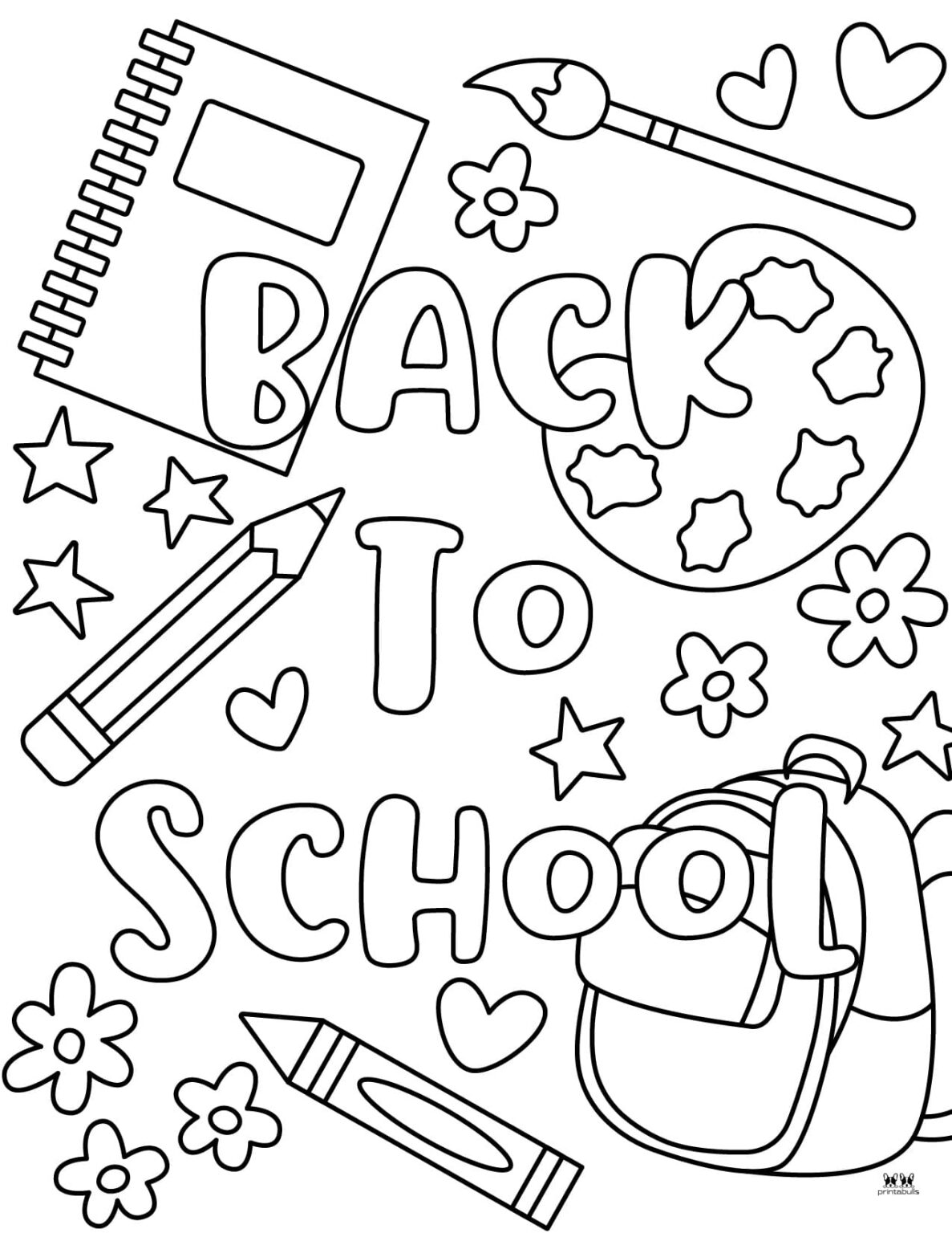 Back To School Coloring Pages - 25 FREE Pages | Printabulls