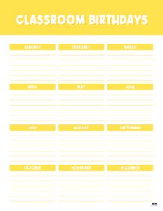 Birthday Calendars & Trackers - 20 FREE Printables | Printabulls