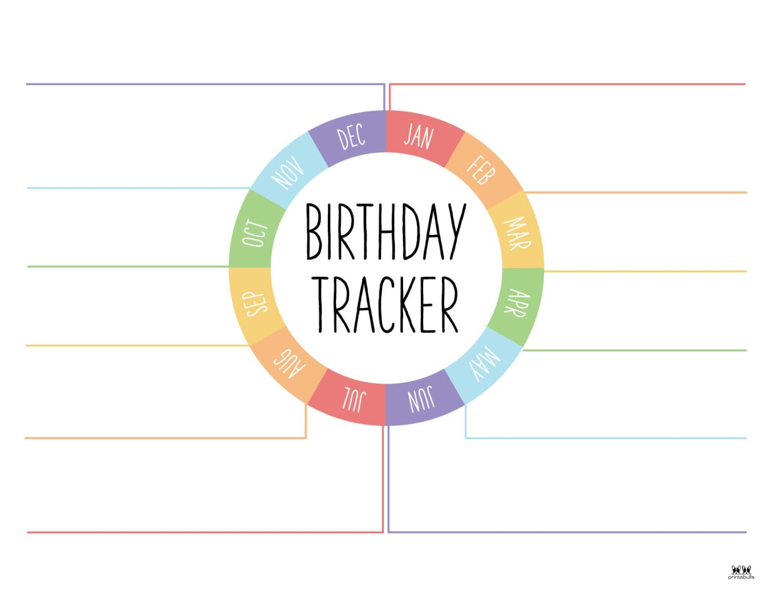 Birthday Calendars & Trackers - 20 FREE Printables | Printabulls