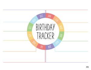 Birthday Calendars & Trackers - 20 FREE Printables | Printabulls