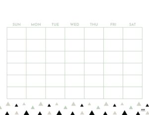 Blank Calendars - 15 FREE Printables - PrintaBulk