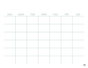 Blank Calendars - 15 FREE Printables | Printabulls