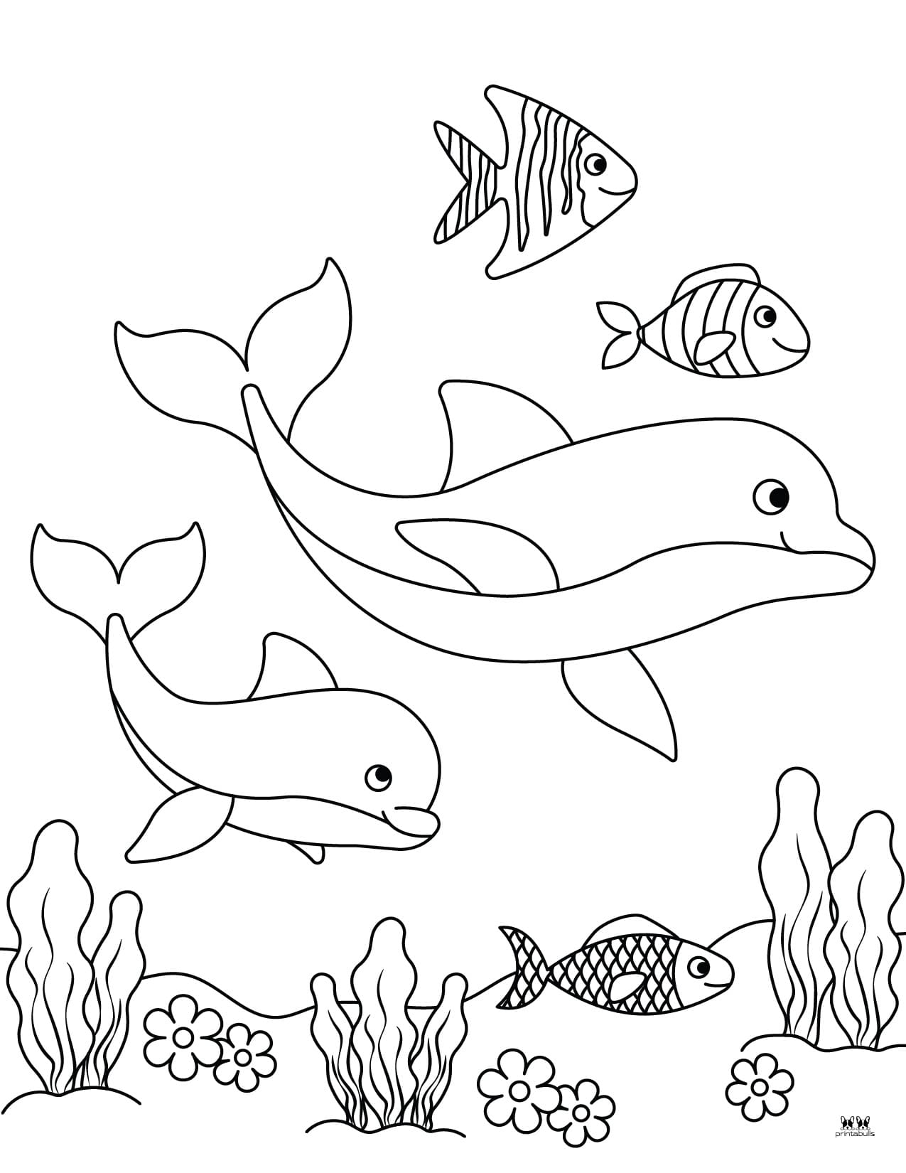 Dolphin Coloring Pages & Templates - 28 FREE Pages | Printabulls