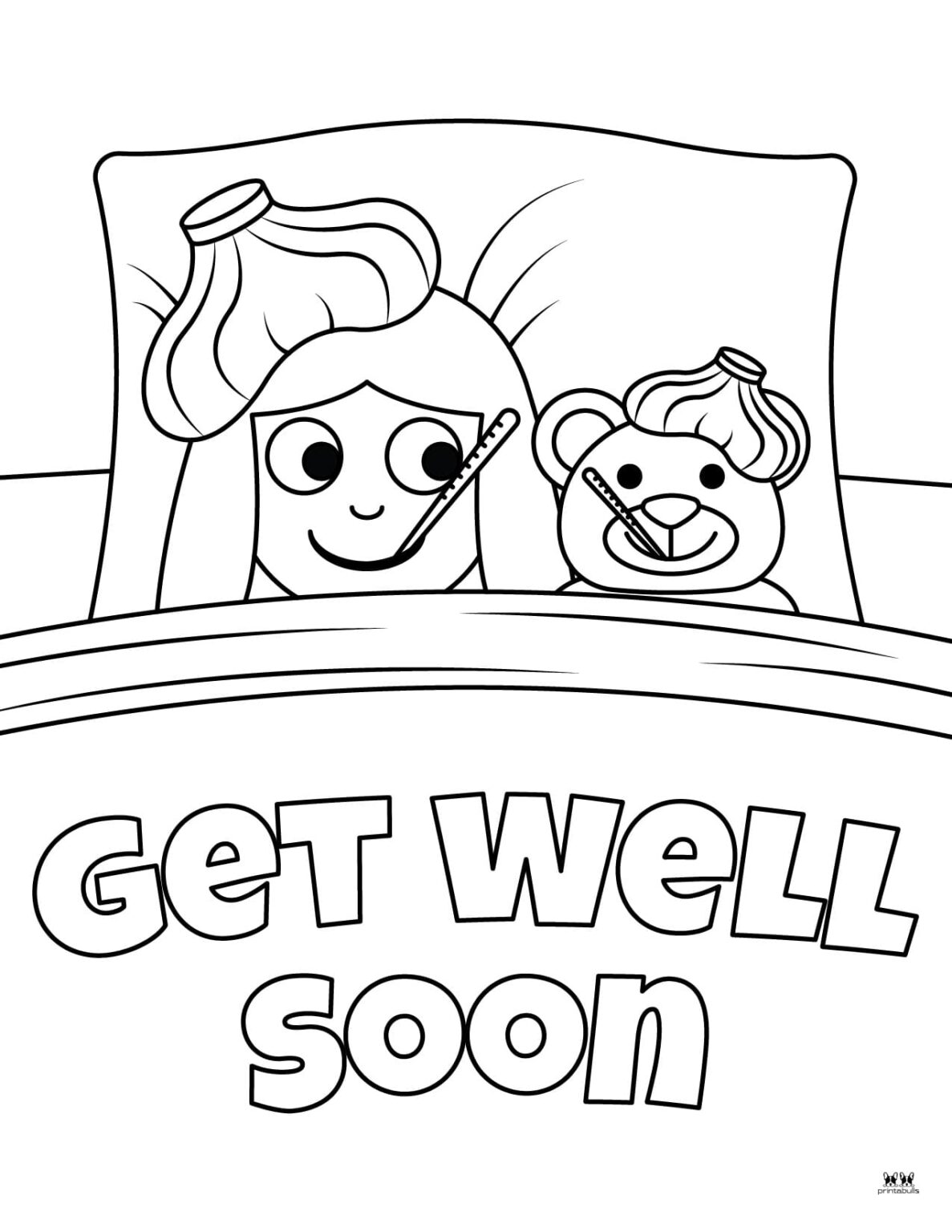 Get Well Soon Coloring Pages - 15 FREE Pages | Printabulls