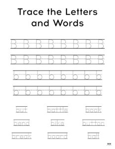 Letter B Worksheets - 50 FREE Printables | Printabulls