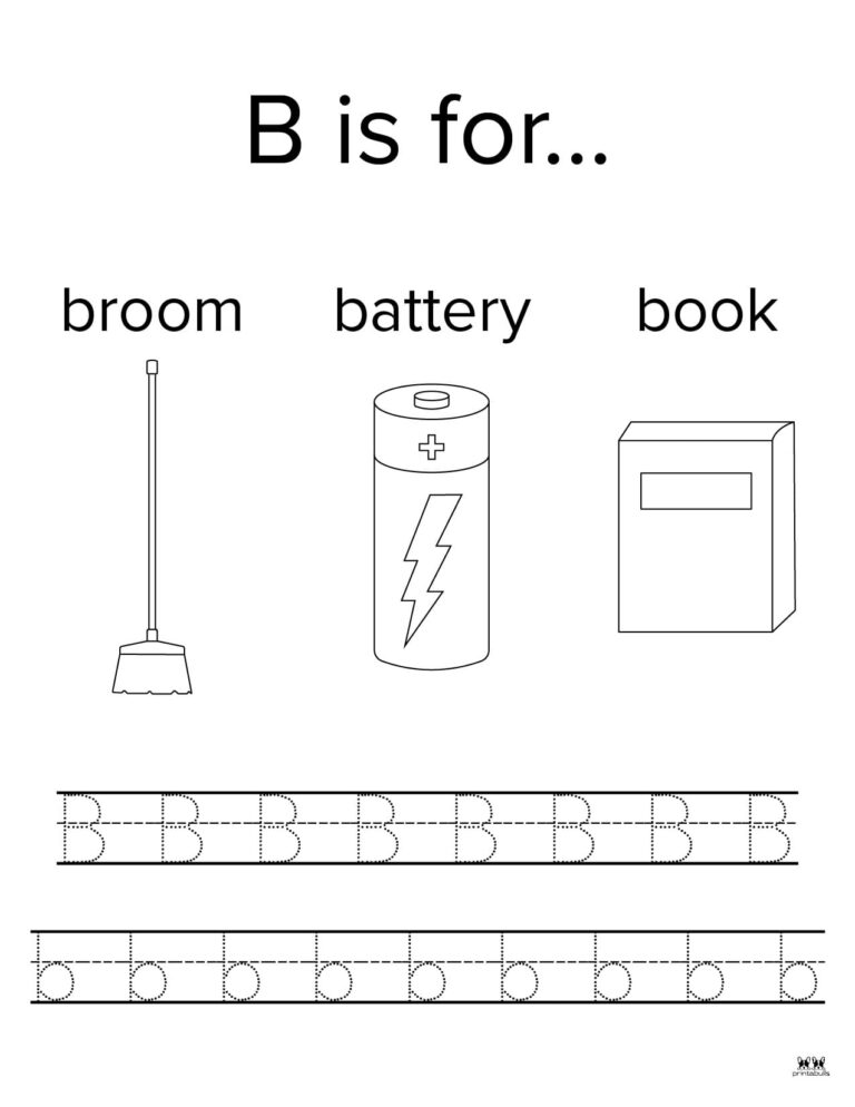 Letter B Worksheets - 50 FREE Printables | Printabulls