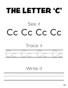 Letter C Worksheets - 50 FREE Printables | Printabulls