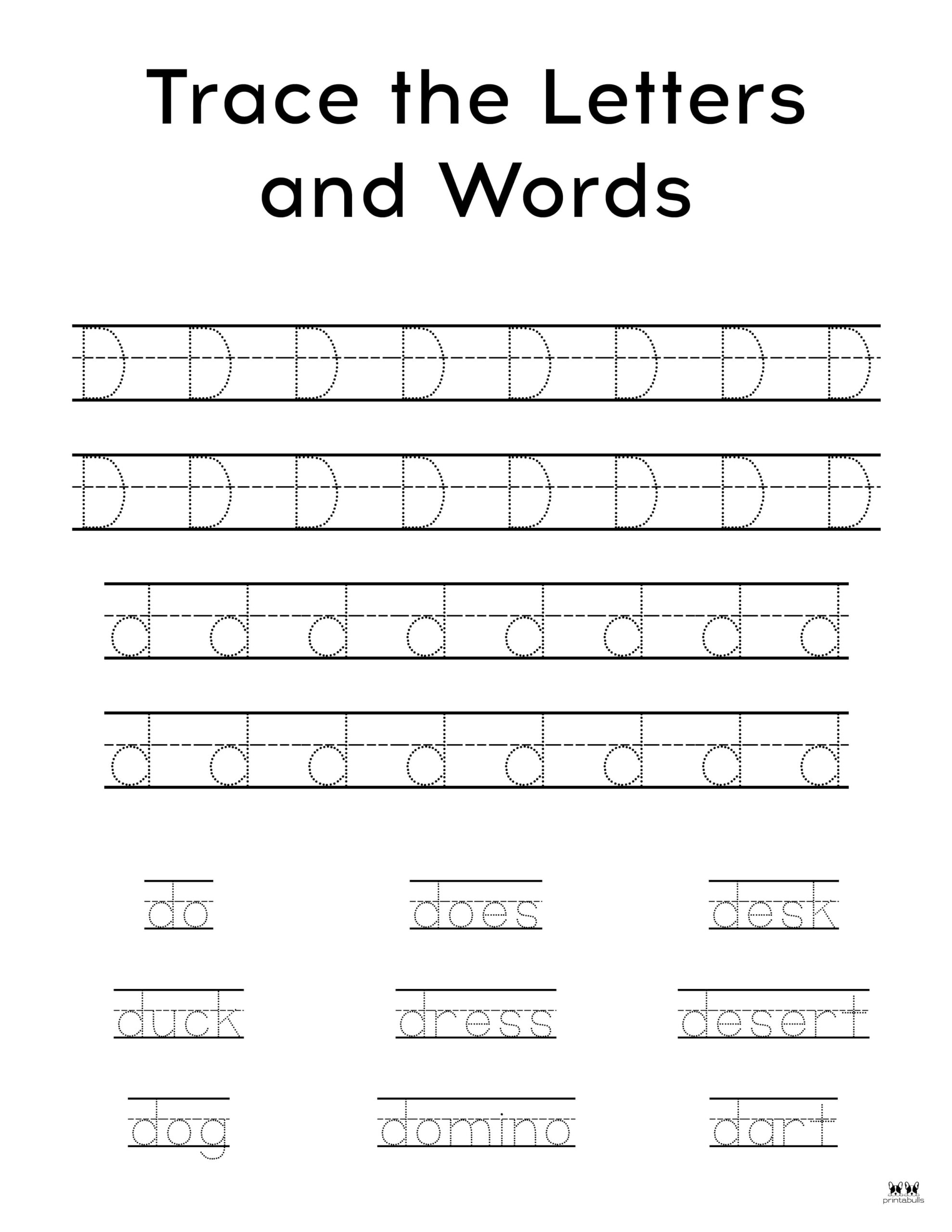 Letter D Worksheets - 50 FREE Printables | Printabulls