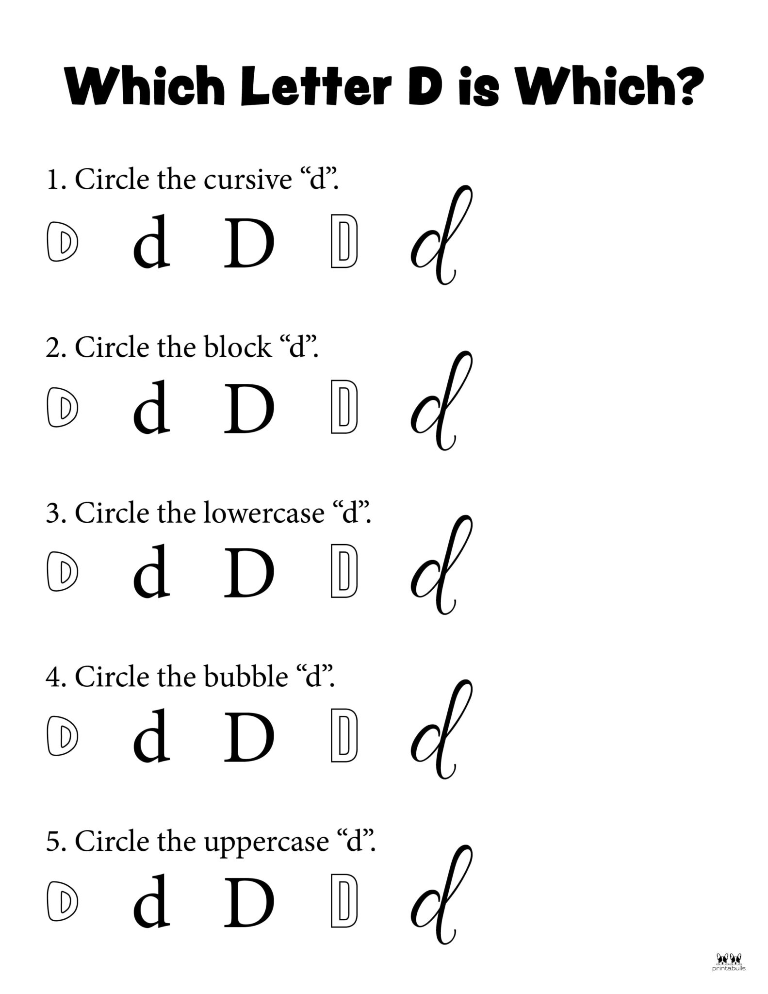 Letter D Worksheets - 50 FREE Printables | Printabulls