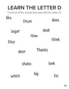 Letter D Worksheets - 50 FREE Printables - PrintaBulk