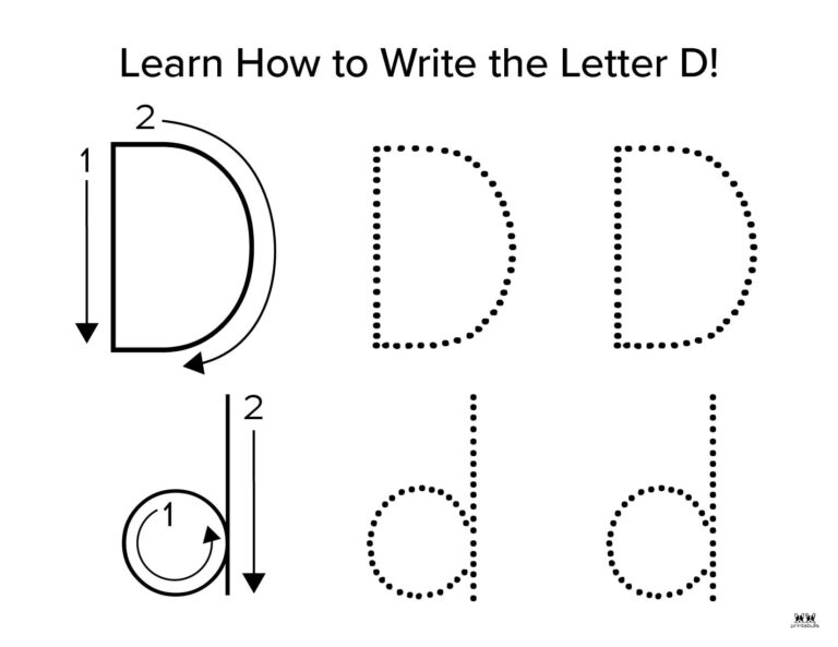 Letter D Worksheets - 50 FREE Printables | Printabulls