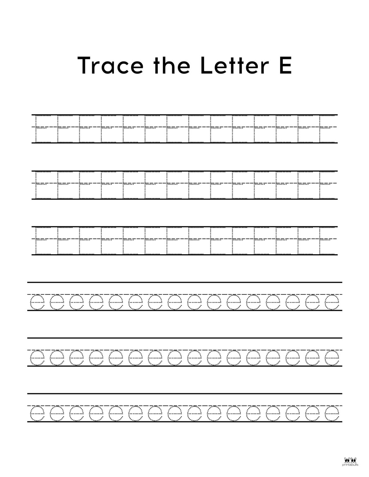 Letter E Worksheets - 50 FREE Printables | Printabulls