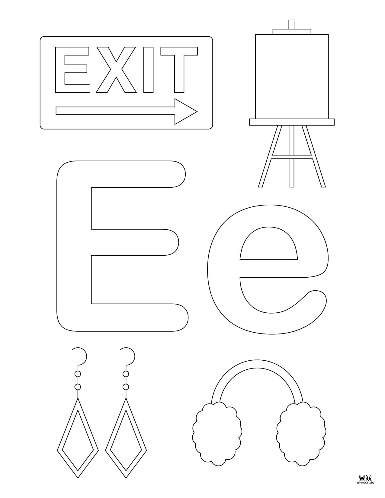 Letter E Worksheets - 50 FREE Printables | Printabulls