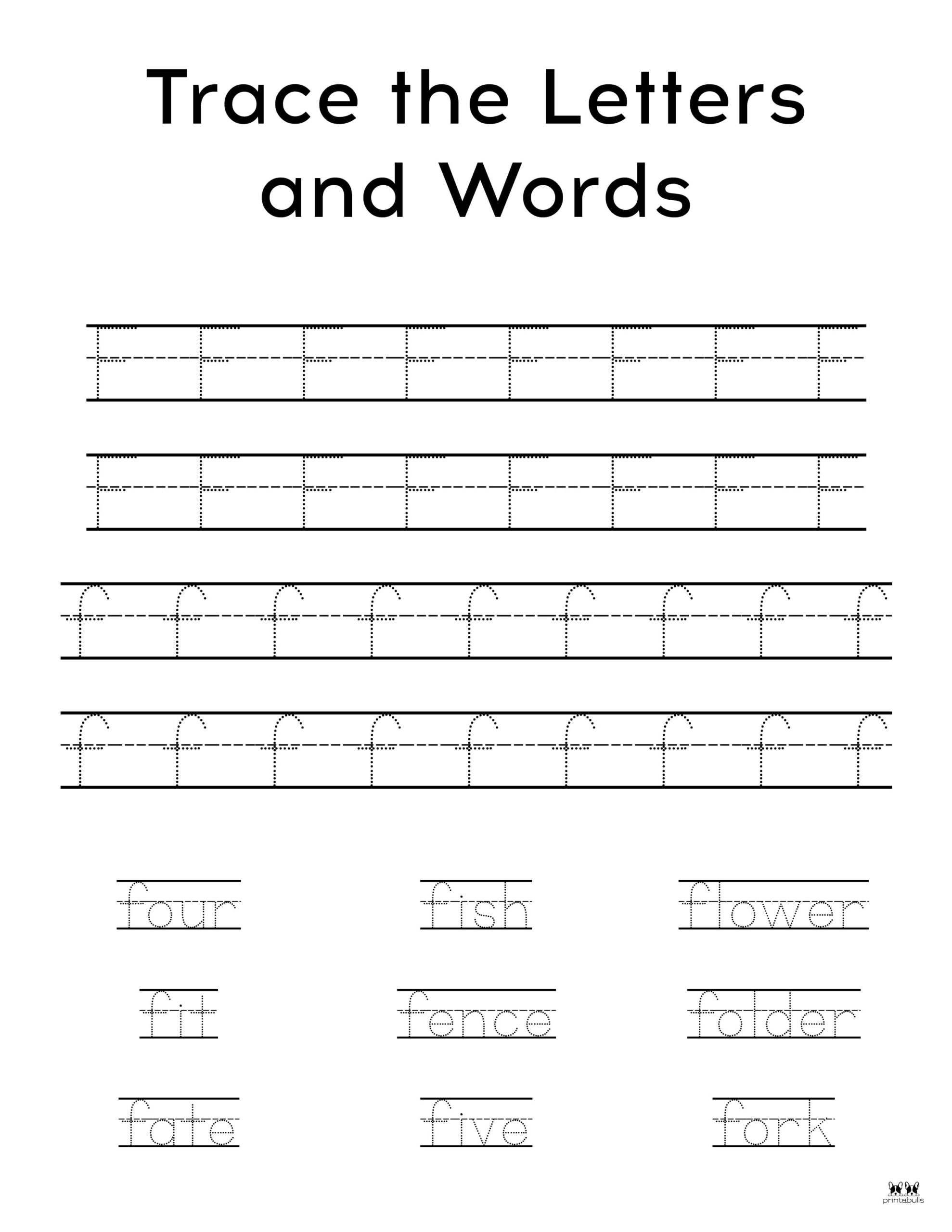 Letter F Worksheets - 50 FREE Printables | Printabulls