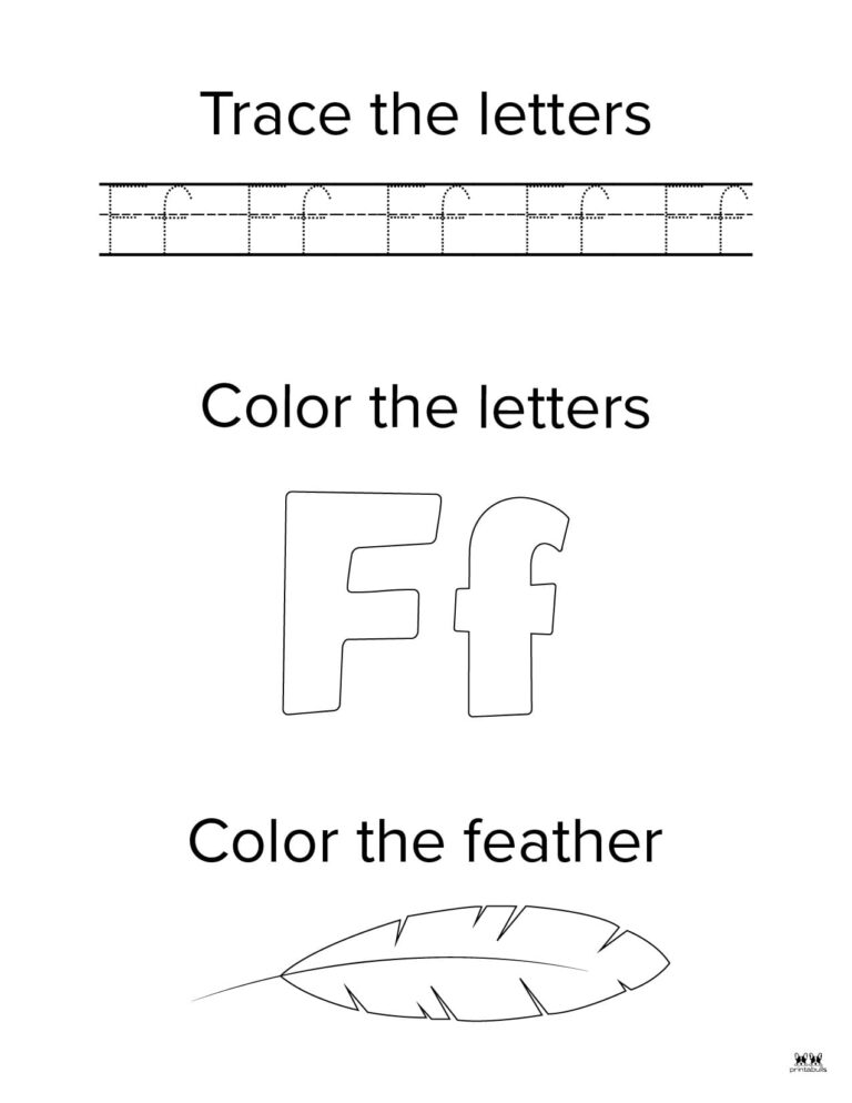 Letter F Worksheets - 50 FREE Printables | Printabulls