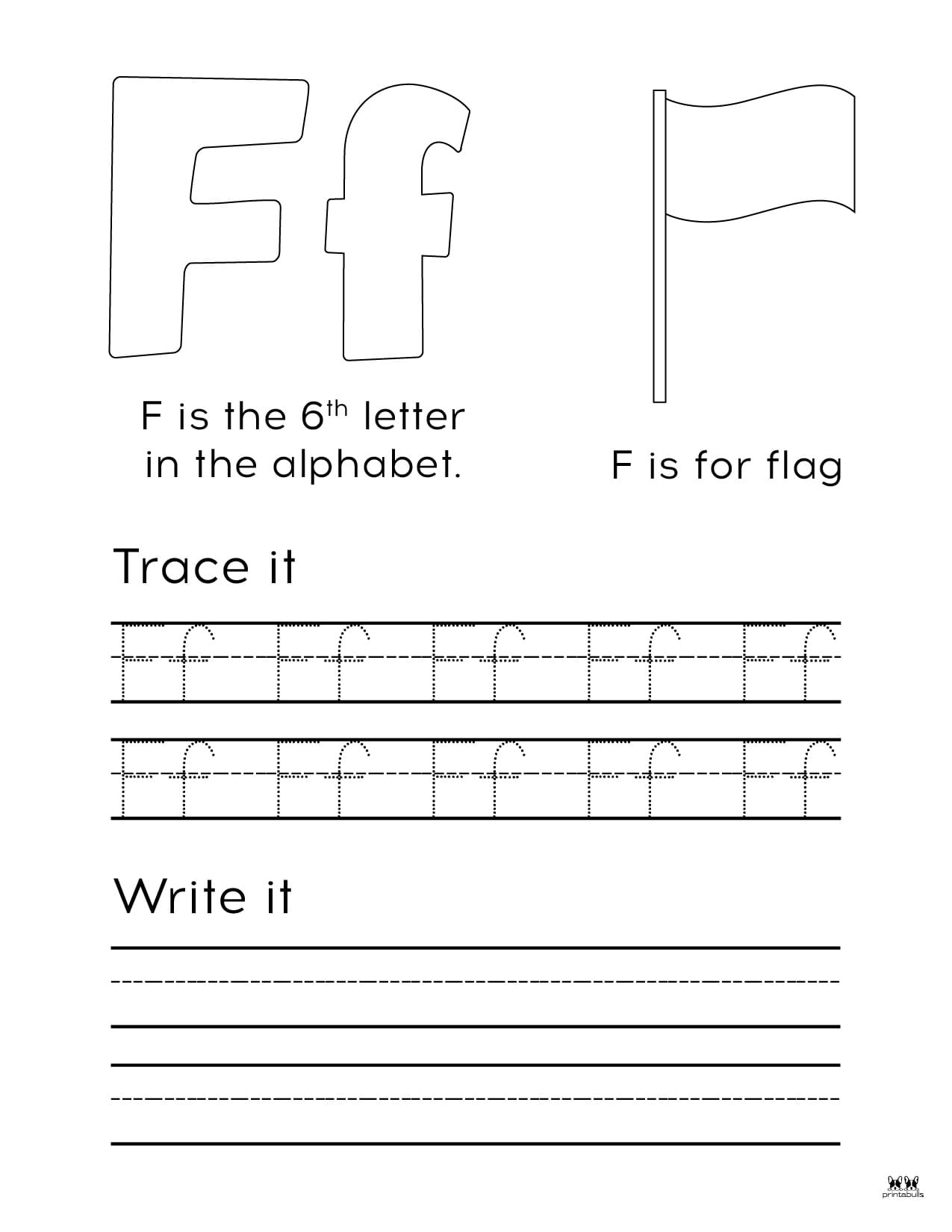 Letter F Worksheets - 50 FREE Printables | Printabulls